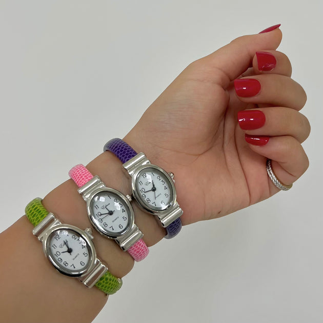 The Circular Colored Leather Watch – BERNA PECI JEWELRY